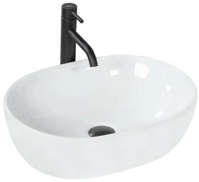 REA-U0416 - Umyvadlo na desku AMELIA 34,5x48 cm keramika/lesklá bílá REA-U0416