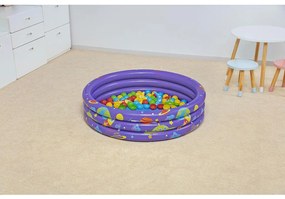 BESTWAY dětský nafukovací bazén s míčky 102x25 cm fialová