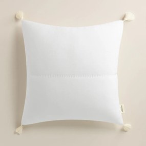 Divazo Dekorační povlak na polštář s třásněmi Noemi Barva: Bílá, Velikost: 45 x 45 cm