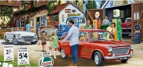 GIBSONS Panoramatické puzzle Tankování před cestou / 636 dílků / 69 ×