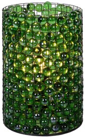 LUCIDE Stolní lampička Marbles Green, průměr 15cm