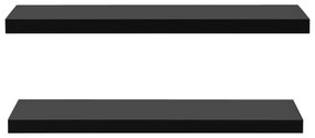 Petromila Plovoucí nástěnné police 2 ks černé 120 x 20 x 3,8 cm