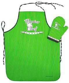Forbyt kuchyňská zástěra MASTER CHEF, zelená, 60x80cm