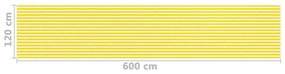 Balkonová zástěna žluto-bílá 120 x 600 cm HDPE - Default Title