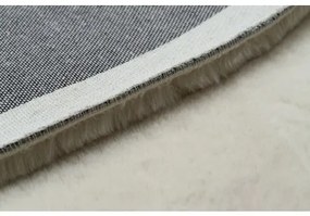 Dywany Luszczow Kusový koberec kulatý BUNNY béžový, imitace králíčí kožešiny Rozměr koberce: 100 cm KRUH