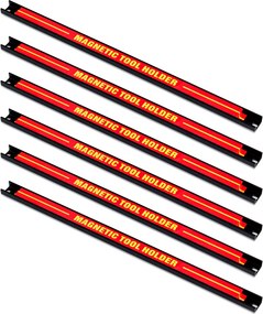 Costway Sada 6 magnetických nástěnných držáků na nářadí, červený