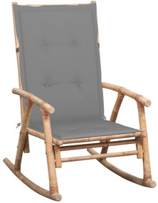 Houpací křeslo s poduškou bambus 3063904
