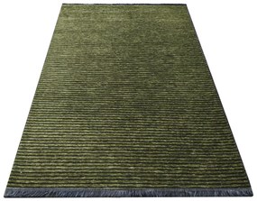 Černo-zelený protiskluzový koberec Diamond