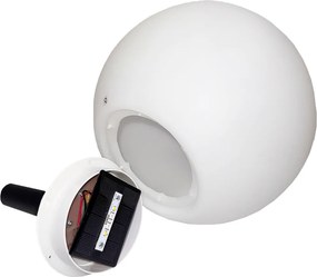 Sada 3 bílých venkovních stojacích lamp včetně LED solárních IP44 - Ludger