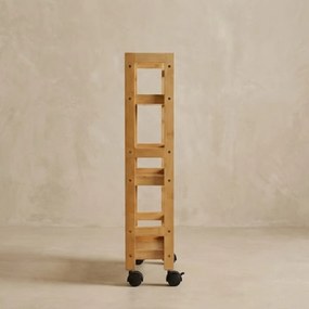 Pojízdný koupelnový regál, 3 police, 76 cm, KLUK
