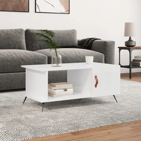 vidaXL Konferenční stolek 90 x 50 x 40 cm kompozitní dřevo [829460] Barva: bílá s vysokým leskem