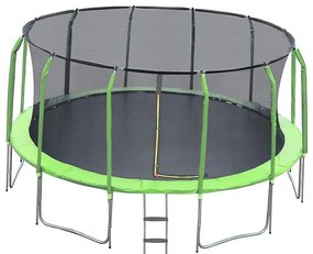 Trampolína COMFORT 457cm zelená s žebříkem