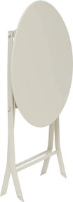 Kovový skládací stůl SUNNY ø 60 cm (ivory)