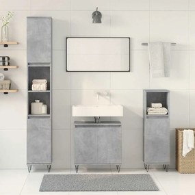 3dílný set koupelnového nábytku betonově šedý kompozitní dřevo 3324953