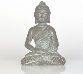 Soška Buddha ruce v klíně beton 14cm