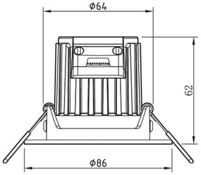 Philips - LED Stmívatelné koupelnové svítidlo ABROSA 1xLED/9W/230V IP44
