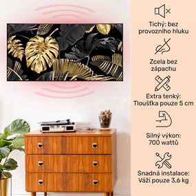 Klarstein Wonderwall Air Art Smart, infračervený ohřívač, 120 x 60 cm, 700 W, černý list