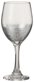 Sklenička na víno se stříbrnou mřížkou Silver Glass - Ø 8*21 cm