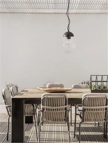 NV 9060197 Venkovní závěsné svítidlo OMIKA tmavě šedý hliník a čiré sklo E27 1x12W 110-240V bez žárovky IP54 - NOVA LUCE