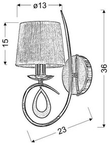 Nástěnná lampa ARNIKA 1xE14/40W/230V lesklý chrom/bílá