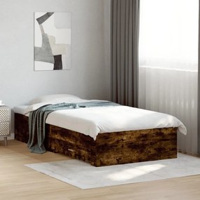 Rám postele se zásuvkami kouřový dub 100 x 200 cm kompozit 3280423