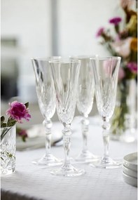 Křišťálové skleničky v sadě 4 ks na sekt 160 ml Melodia – Lyngby Glas