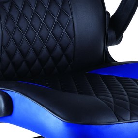 Herní židle Bergner Racing BG Essential - černá/modrá