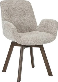 Designová otočná židle Yanisin taupe / hnědá