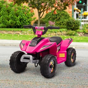 HOMCOM Elektrický čtyřkolový vůz pro děti 18-36 měsíců Elektrické ATV s možností jízdy vpřed a vzad 6V bateriový pohon 20 kg max. zatížení 72x40x45,5…
