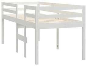 Patrová postel bílá 90 x 190 cm masivní borové dřevo - Default Title