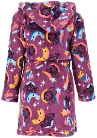 Dětský / dívčí coral fleece župan s kapucí Tlapková patrola - Paw Patrol, EU 98 Fialová