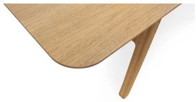 Rozkládací jídelní stůl s přídavnou deskou v dekoru dubu 90x180 cm Curved – Woodman