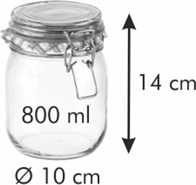 Tescoma Sklenice s klipsou DELLA CASA, 800 ml, 0,8 l