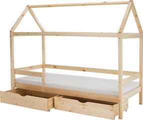 Montessori postel, 90x200, přírodní, masiv, NOEMA