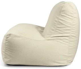 Krémový sedací vak z textilie bouclé Sofa Seat Lounge – SLOWDOWN