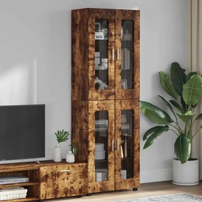 Vysoký bufet FLORIN 60 x 35 x 182 cm Kouřový dub 3397909