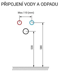 Mereo, Opto, koupelnová skříňka s keramickým umyvadlem 121 cm, bílá, dub, bílá/dub, černá, CN943