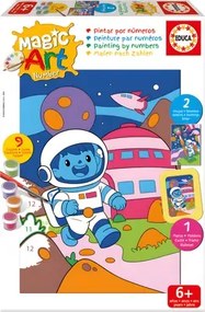 EDUCA Malování podle čísel: Vesmír / 2 obrázky 20,5 × 15,5 cm / sada s