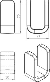 Gedy Gedy, OUTLINE háček, chrom, 322613