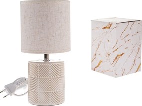 Béžová keramická stolní lampa s textilním stínidlem (výška 27 cm) Anita – Dakls