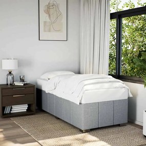 Rám postele bez matrace světle šedá 100 x 200 cm textil 3284811