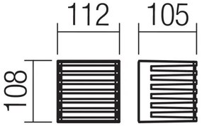 Redo 90639-LED Venkovní nástěnné svítidlo BLAZE LED/12W/230V 3000K IP54 antracit