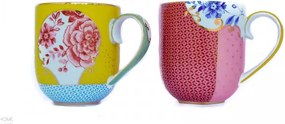 Pip Studio Royal Yellow/Pink Set 2 hrnků 325ml