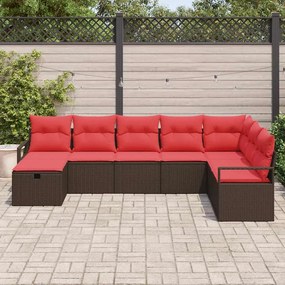Set pohovek 8 ks Hnědá polyratan 3359233