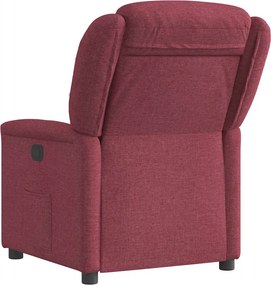 Elektrické polohovací křeslo vínové textil 3303177
