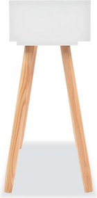 Odkládací stolek, masivní borovice, 80x30x72 cm, bílý 244737