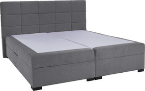 Boxspringová pocketová postel, 200x200, šedá, APRIL