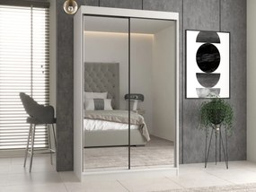Šatní skříň se 2 zrcadly IGA 120 cm bílá