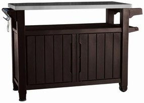 Grilovací stolek Keter UNITY XL 207L hnědý