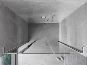 Mexen, Mexen Mist L výklopné sprchové dveře 140 cm, transparentní, chrom - 8A4L-140-001-01-00